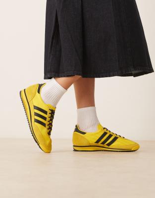 adidas Originals SL 72 OG trainers in yellow and black jersey from ...