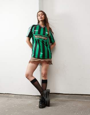 adidas Originals – Sommer-Fußballtrikot aus Spitze in Grün | ASOS