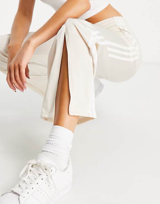 adidas Originals split front track pant in wonder white | ASOS adidas Originals split front track pant in wonder white | ASOS