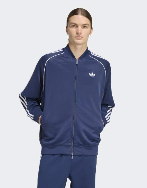 adidas Originals Sst adicolor classics loose track top in night indigo ...