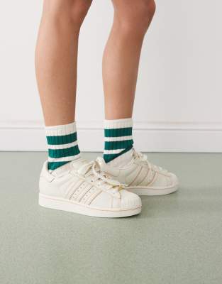 adidas Originals Superstar II sneakers with jewel detailing in off ...