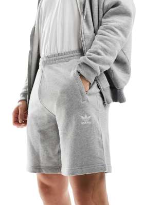 adidas Originals Trefoil Essentials shorts in grey | ASOS