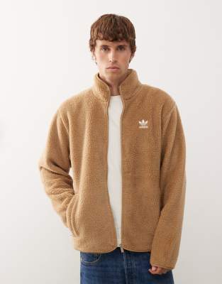 adidas Originals Trefoil essentials teddy fleece in cardboard | ASOS