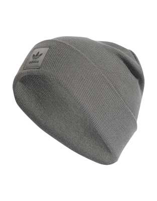 adidas Originals trefoil patch beanie in grey | ASOS