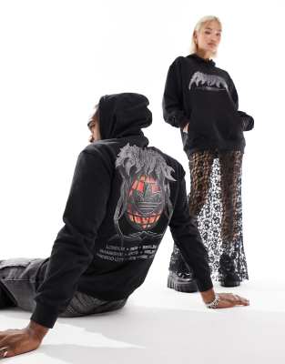 adidas Originals unisex gothic logo hoodie in black | ASOS