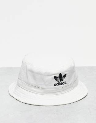 adidas Originals Washed bucket hat in white | ASOS
