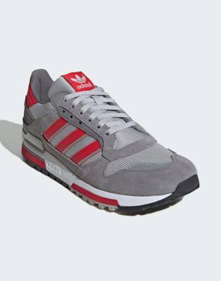 adidas Originals – ZX 600 – Grå och röda skor | ASOS