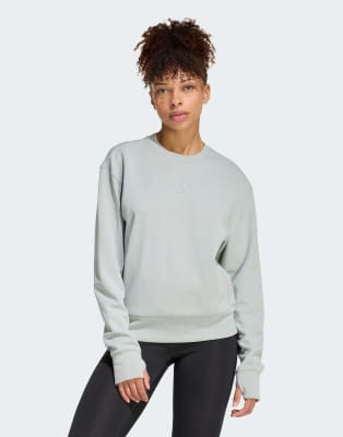 adidas performance Designed-for-training warm-up crewneck sweatshirt in ...