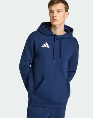 adidas performance Entrada26 hoodie in team navy blue 2 / white | ASOS
