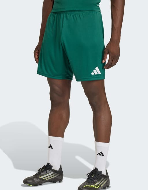 adidas performance Entrada26 shorts in team dark green / white | ASOS
