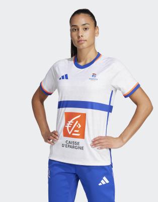 adidas performance France handball replica jersey in white | ASOS