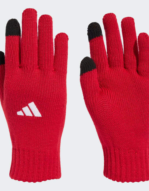 adidas performance Liverpool fc gloves in strawberry red / white | ASOS
