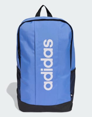 adidas Performance - Rugzak met lineair logo in blauw, zwart en wit | ASOS
