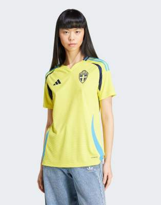 adidas performance Sweden 24 home jersey in bright yellow | ASOS