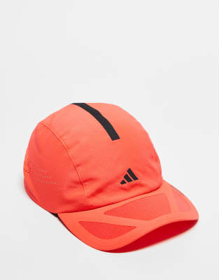 adidas Running Adizero lightweight climacool cap in red | ASOS