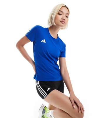 adidas Running Adizero t-shirt in blue | ASOS