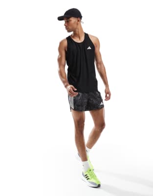 adidas Running own the run singlet in black | ASOS