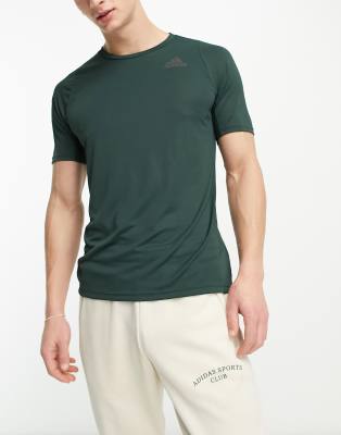 adidas Running Run Icons short sleeve t-shirt in green | ASOS