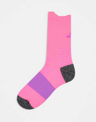 adidas Running socks in neon pink | ASOS