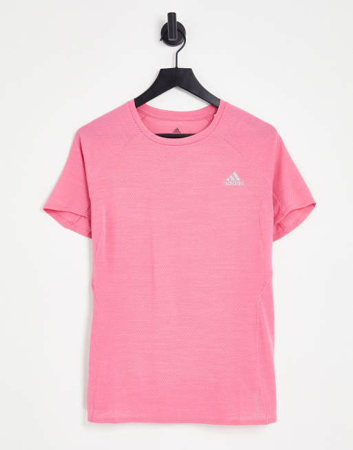 adidas running t-shirt in pink | ASOS