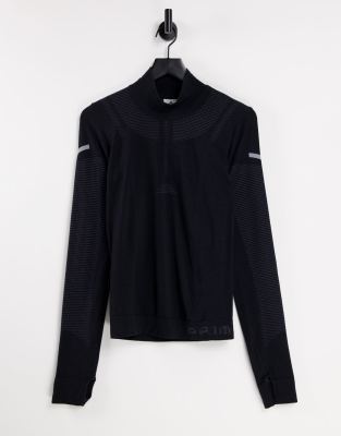 adidas Running warm long sleeve top with reflective detail in black | ASOS