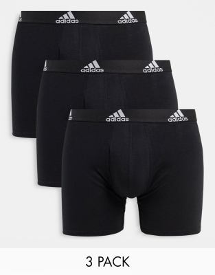 adidas Sportswear 3 pack logo boxers in black | ASOS