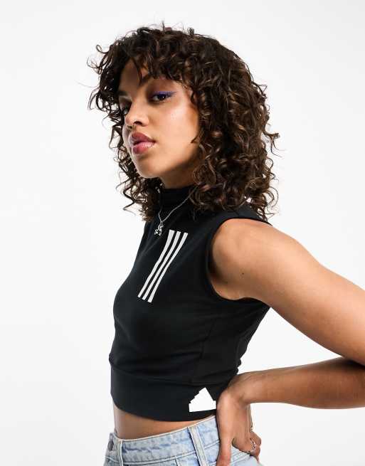 Adidas Sportswear Mission Victory Crop Top In Black Asos