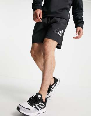 adidas Sportswear shorts with repeat logo in black | ASOS