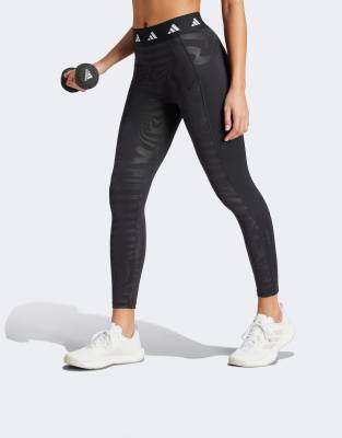 adidas Techfit Printed 7/8 leggings in black | ASOS