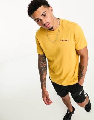 adidas Terex outdoor t-shirt in yellow | ASOS