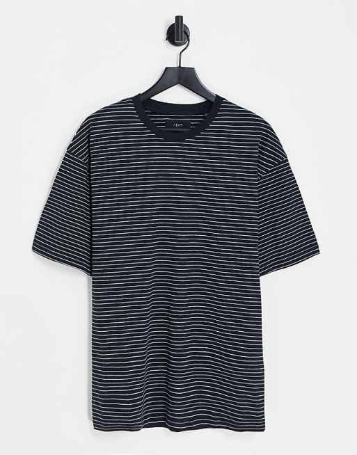 ADPT oversized boxy fit T-shirt in black stripe | ASOS ADPT oversized boxy fit T-shirt in black stripe | ASOS