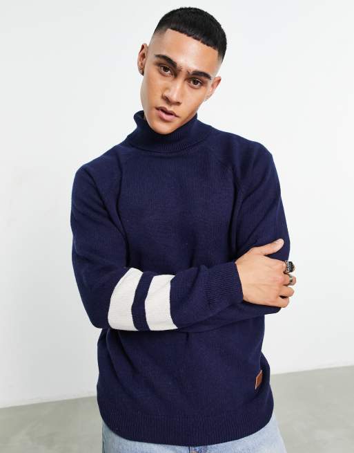 Aeropostale - Pull col roulé - Bleu marine | ASOS