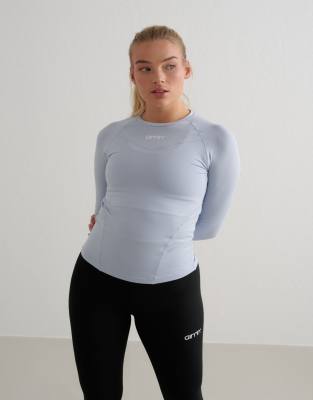 Aim'n - Top à manches longues basique doux au toucher - Bleu nuageux | ASOS