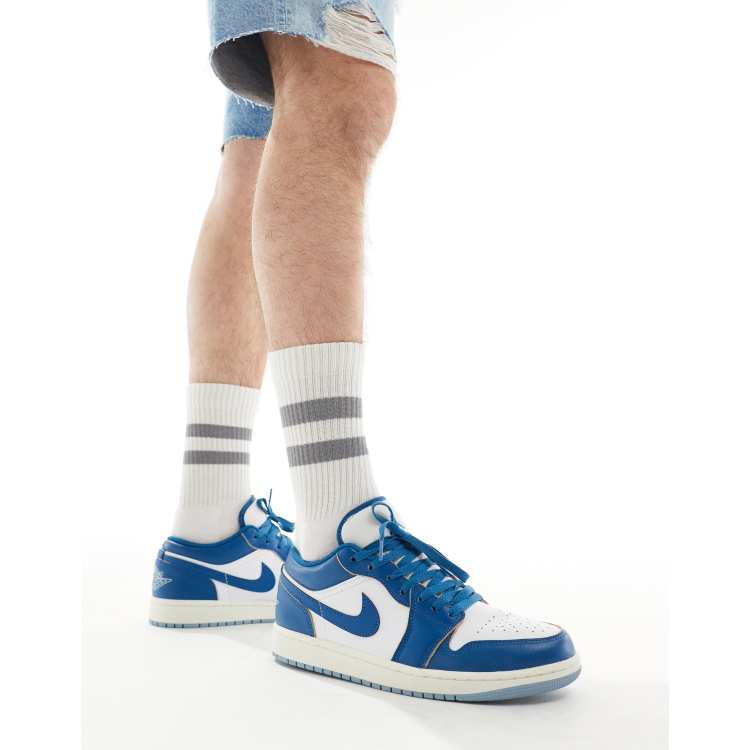 Blue jordans for men store