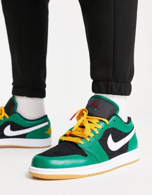 Air Jordan 1 Low SE – Sneaker in Malachit/Schwarz | ASOS