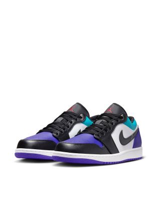 Air Jordan 1 Low trainers in black and multi | ASOS