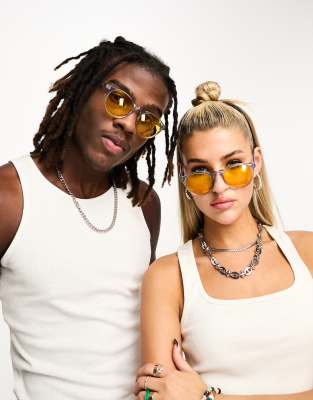 AJ Morgan - Grad School - Occhiali da sole rétro rotondi grigi con ...