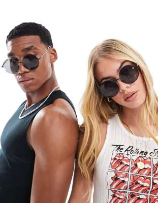 AJ Morgan - Occhiali da sole rotondi color nero fumo | ASOS