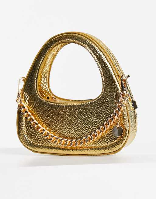 ALDO Cleopatra mini grab bag in gold metallic | ASOS