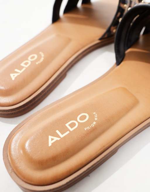 ALDO Elenaa padded sandals in leopard | ASOS
