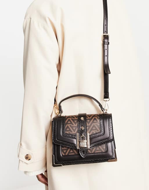 ALDO Iconilock bag in monogram with padlock | ASOS