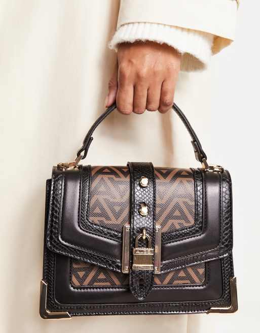 ALDO Iconilock bag in monogram with padlock | ASOS
