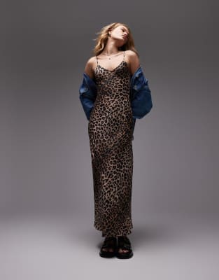 AllSaints Bryony maxi cami dress in leopard print - YELLOW | ASOS