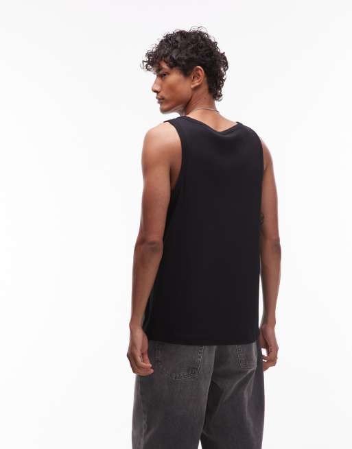 AllSaints Edwards singlet in jet black | ASOS