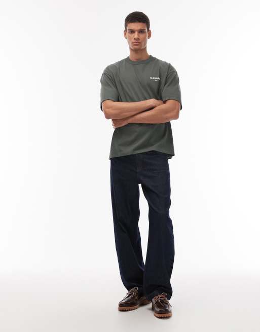 Allsaints halcyon t-shirt in khaki | ASOS