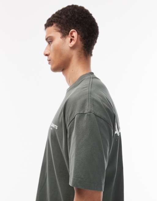 Allsaints halcyon t-shirt in khaki | ASOS