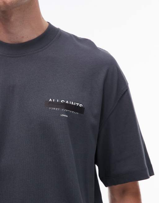 AllSaints Redact t-shirt in sunil blue | ASOS