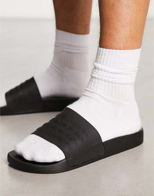 AllSaints Renegade slides in black | ASOS