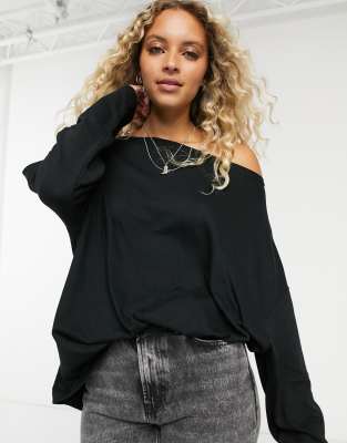 Allsaints – Rita – Langärmliges Shirt in Schwarz | ASOS