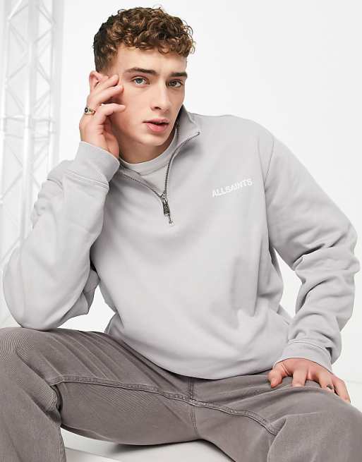 Allsaints x ASOS exclusive sweatshirt in ash blue | ASOS Allsaints x ASOS exclusive sweatshirt in ash blue | ASOS